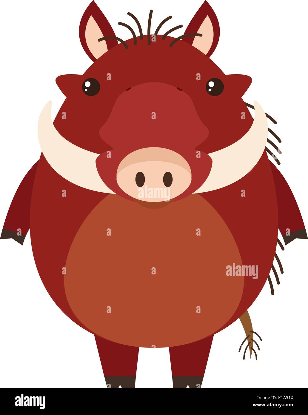 Cartoon illustration warthog animal character hi-res stock photography ...
