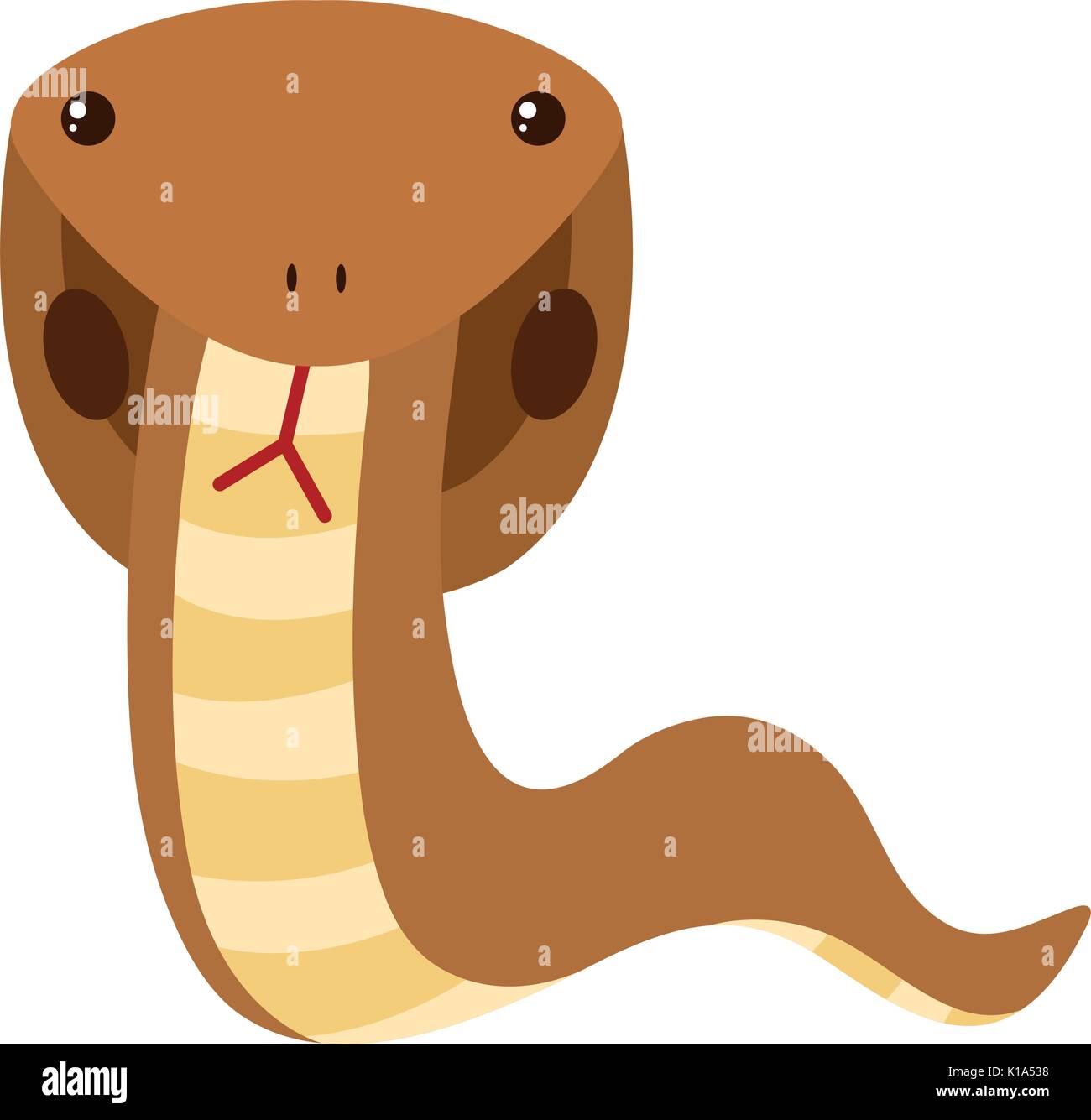 Brown cobra on white background illustration Stock Vector Image & Art ...