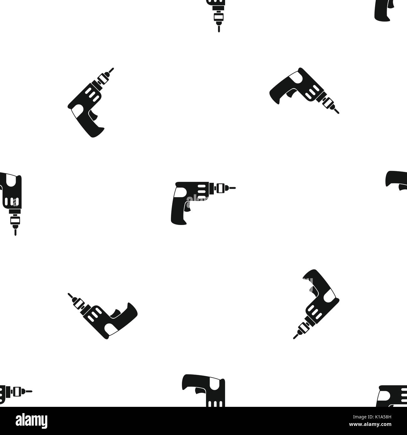 Hand drill pattern seamless black Stock Vector Image & Art - Alamy