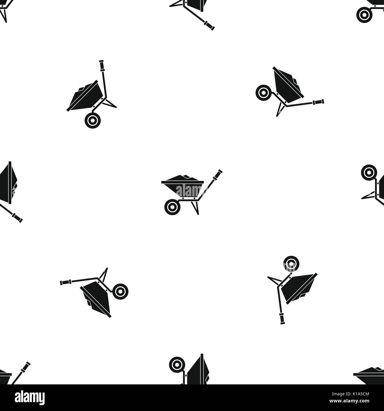 Wheelbarrow pattern seamless black Stock Vector Image & Art - Alamy
