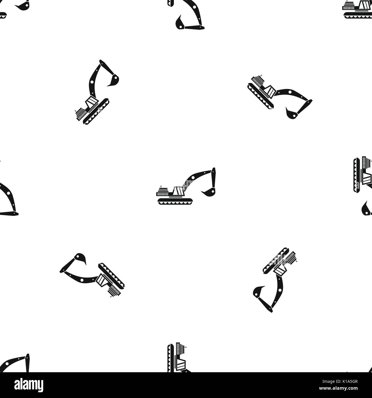 Excavator pattern seamless black Stock Vector Image & Art - Alamy