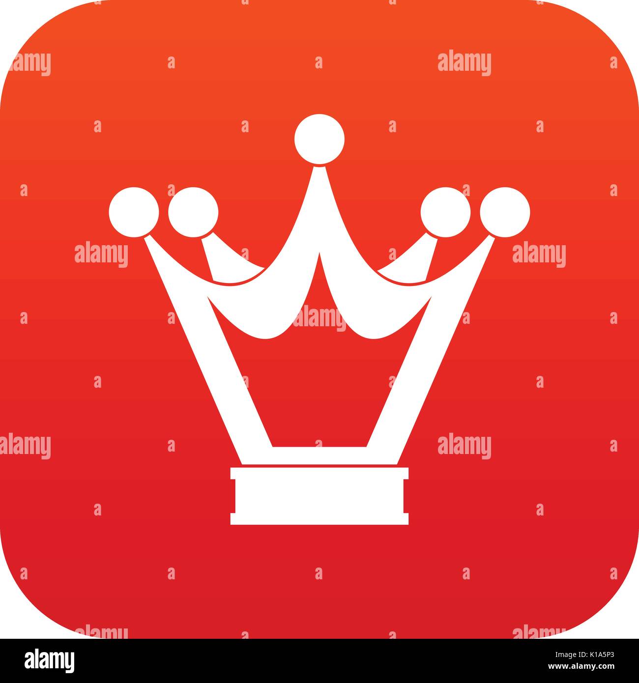 Princess crown icon digital red Stock Vector Image & Art - Alamy