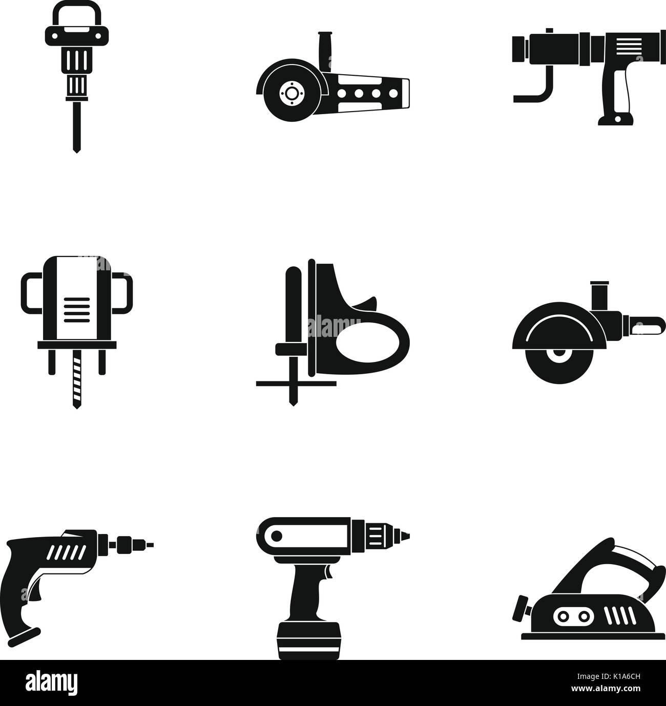 Electric sander tool isolated Black and White Stock Photos & Images - Alamy