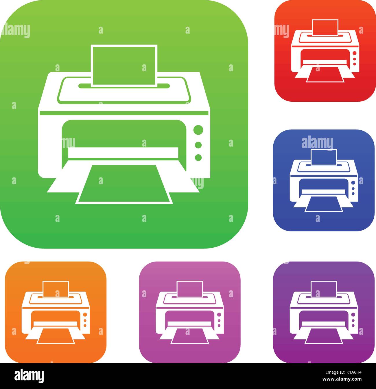 Printer set collection Stock Vector Image & Art - Alamy