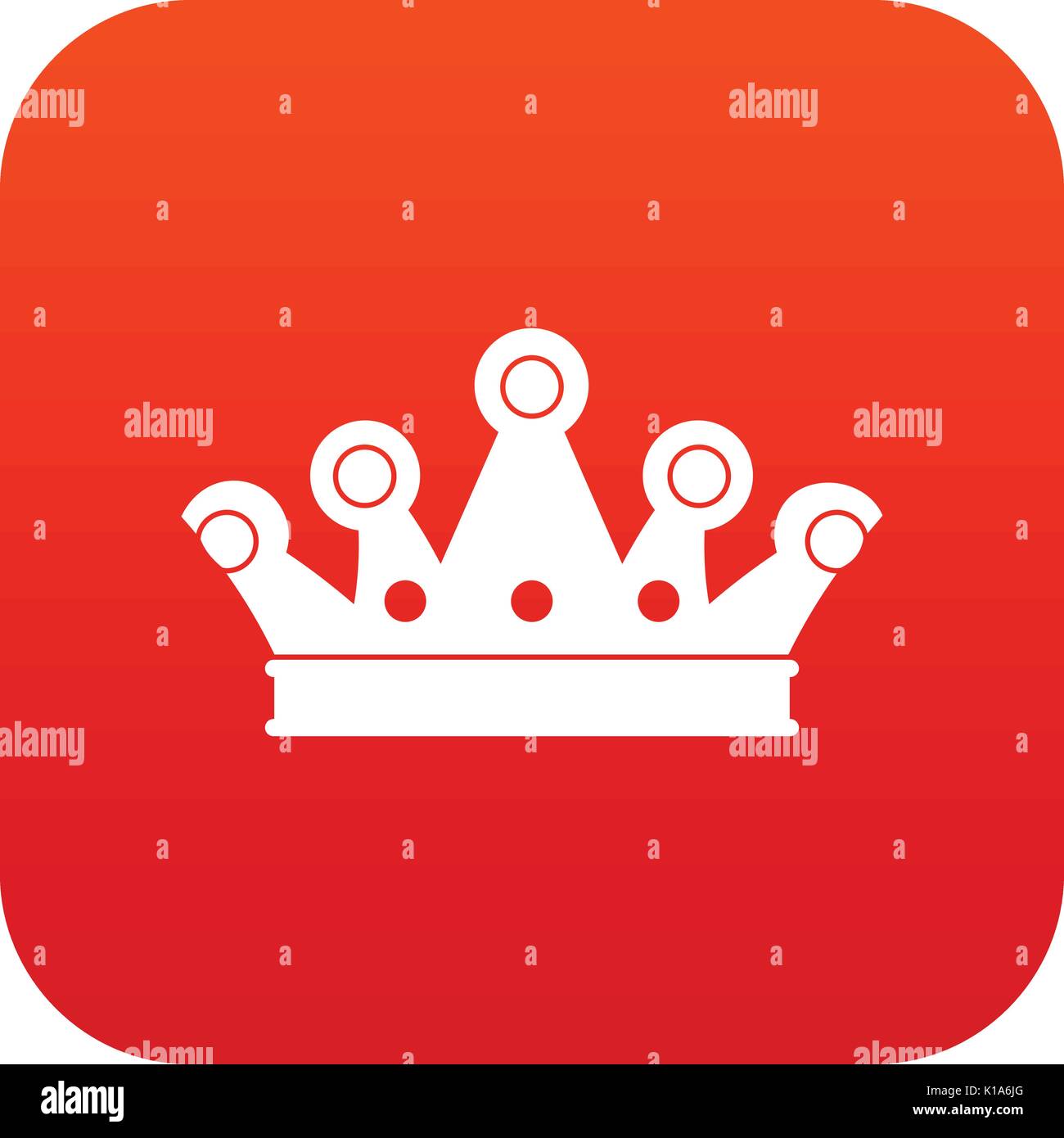 Royal crown icon digital red Stock Vector Image & Art - Alamy