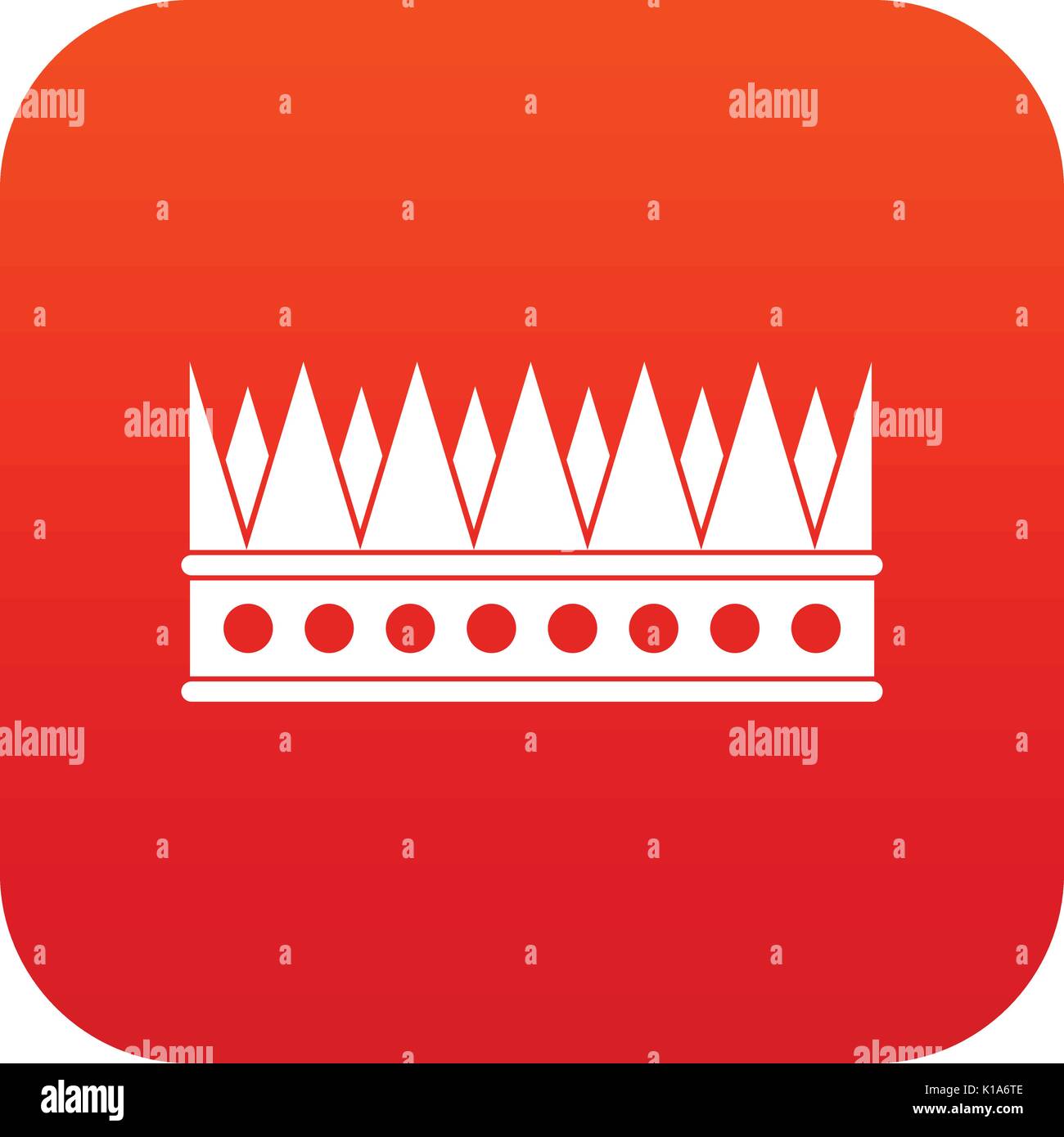 Regal crown icon digital red Stock Vector Image & Art - Alamy