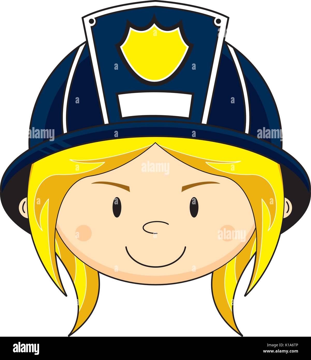 Cute Cartoon Fireman - Firefighter Vector Illustration Stock Vector ...