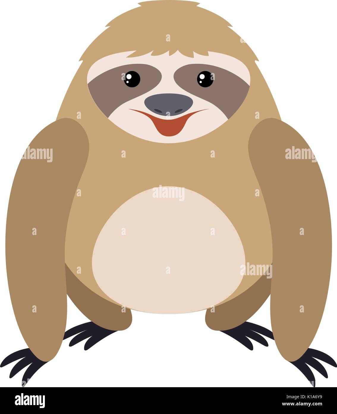 Vector image funny sloth Stock Vector Images - Alamy