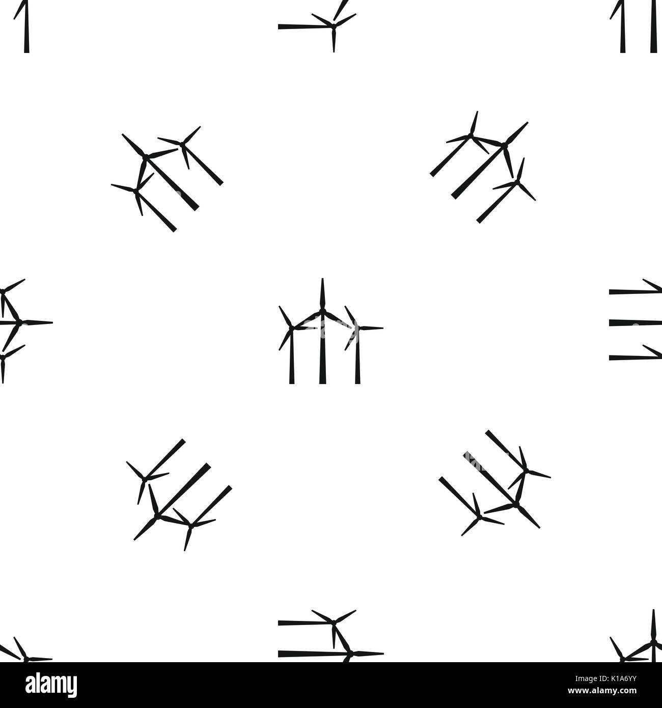 Wind turbines pattern seamless black Stock Vector Image & Art - Alamy
