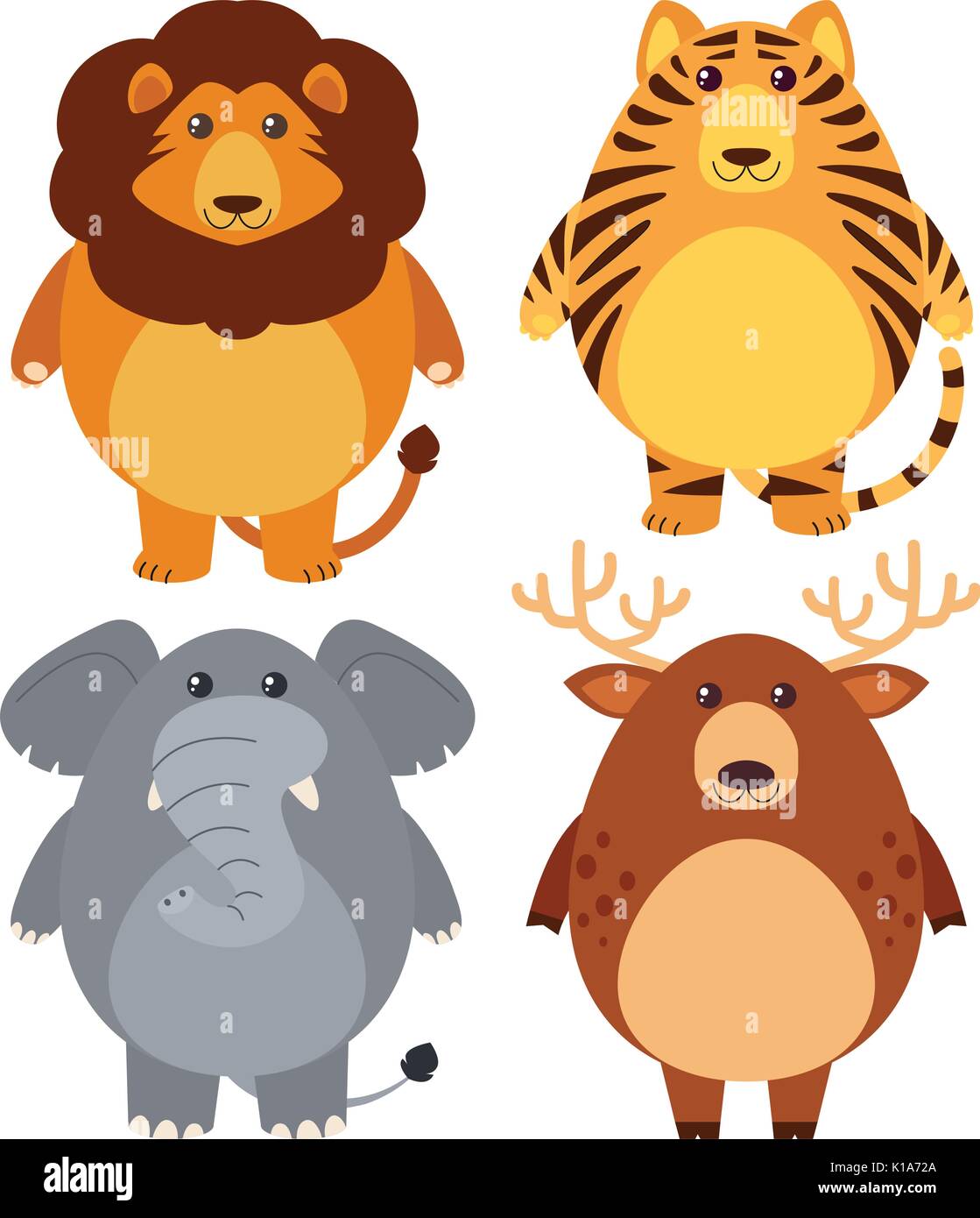 Four lion Stock Vector Images - Alamy
