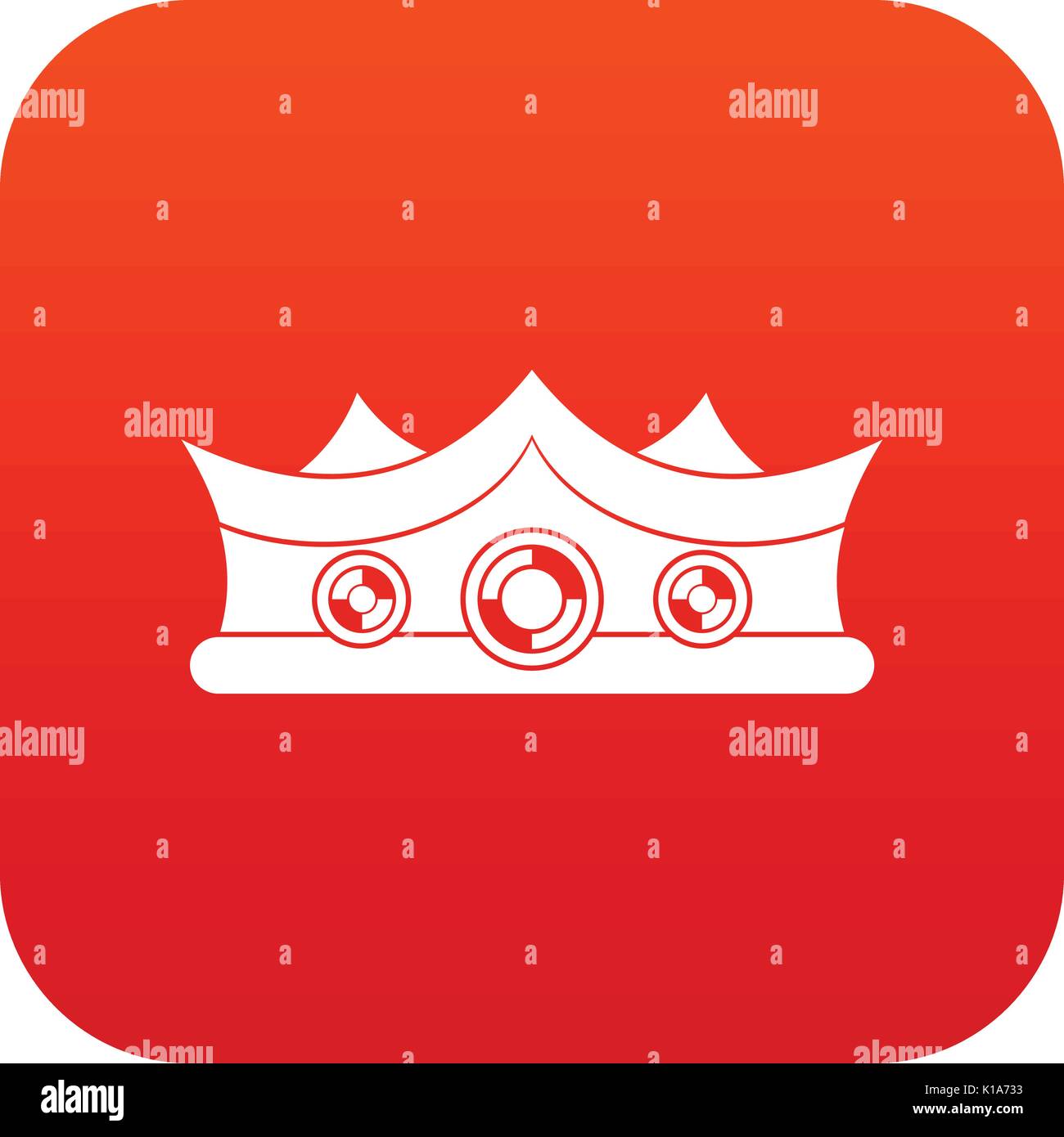 King crown icon digital red Stock Vector Image & Art - Alamy