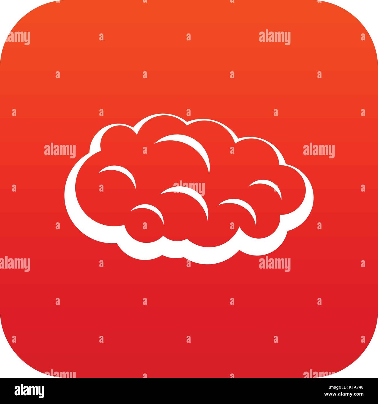 Cloud icon digital red Stock Vector Image & Art - Alamy