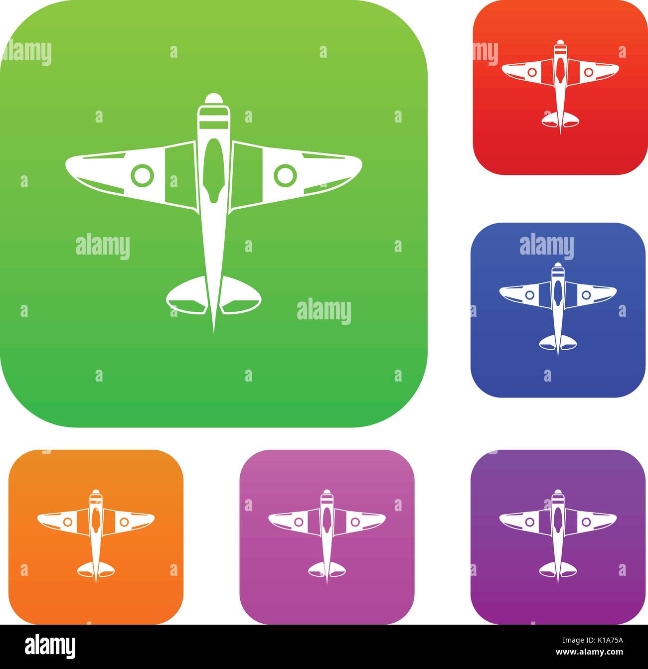Military fighter plane set collection Stock Vector Image & Art - Alamy