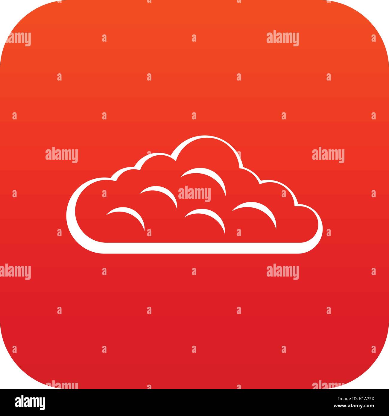 Sky cloud icon digital red Stock Vector Image & Art - Alamy