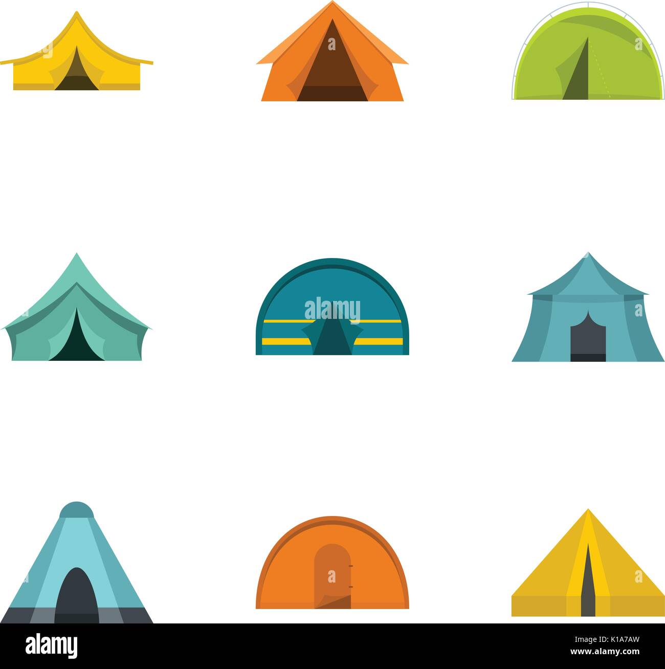 Name icon set, flat style Stock Vector Image & Art - Alamy