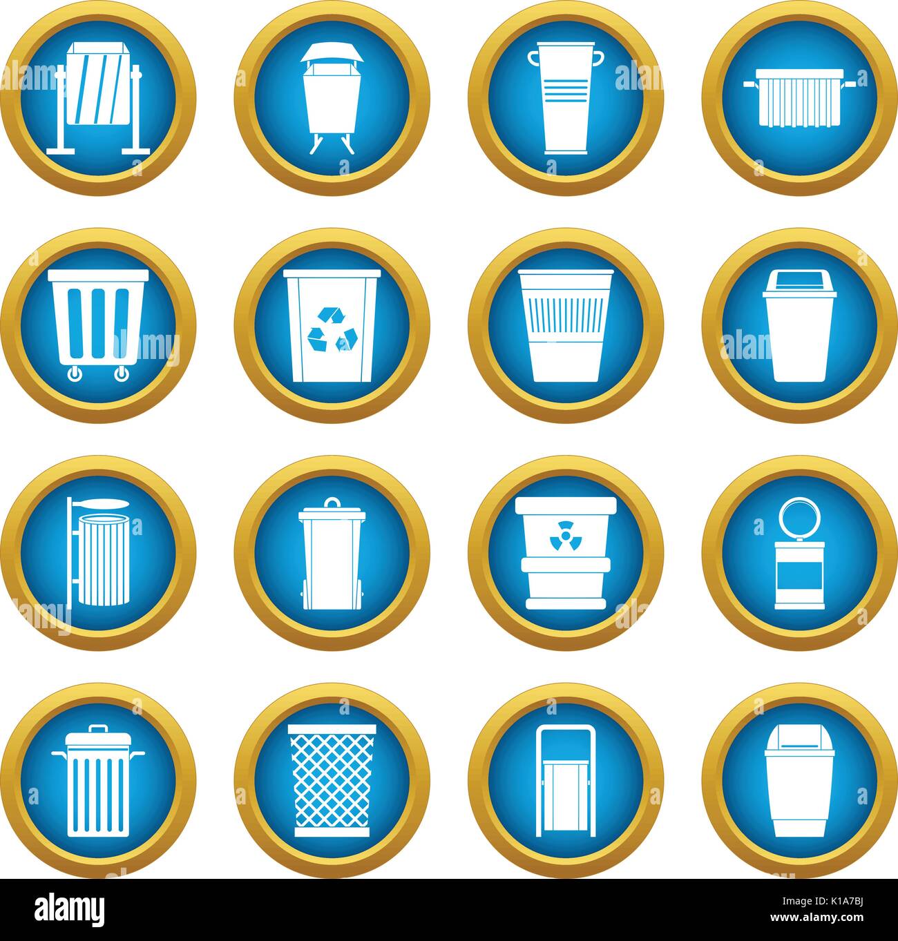 Cleaner throwing trash Stock Vector Images - Alamy