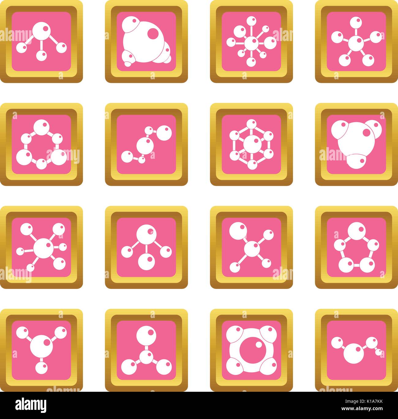 Molecule icons pink Stock Vector Image & Art - Alamy