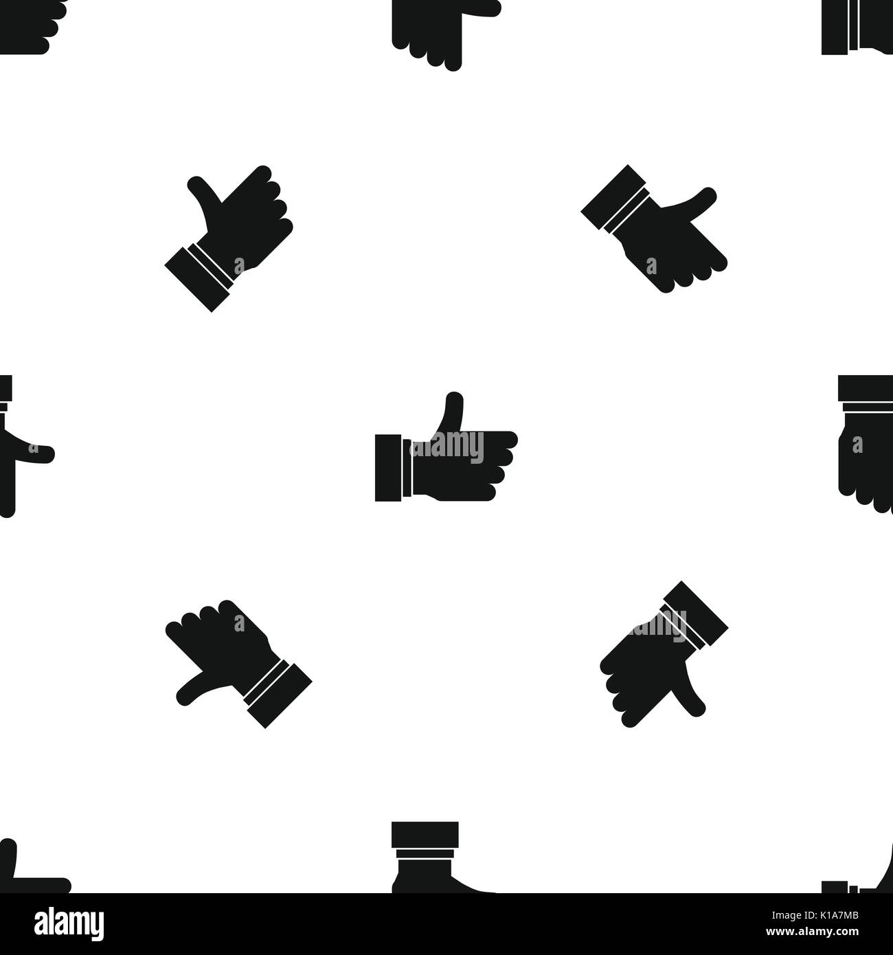 Thumb up sign pattern seamless black Stock Vector Image & Art - Alamy