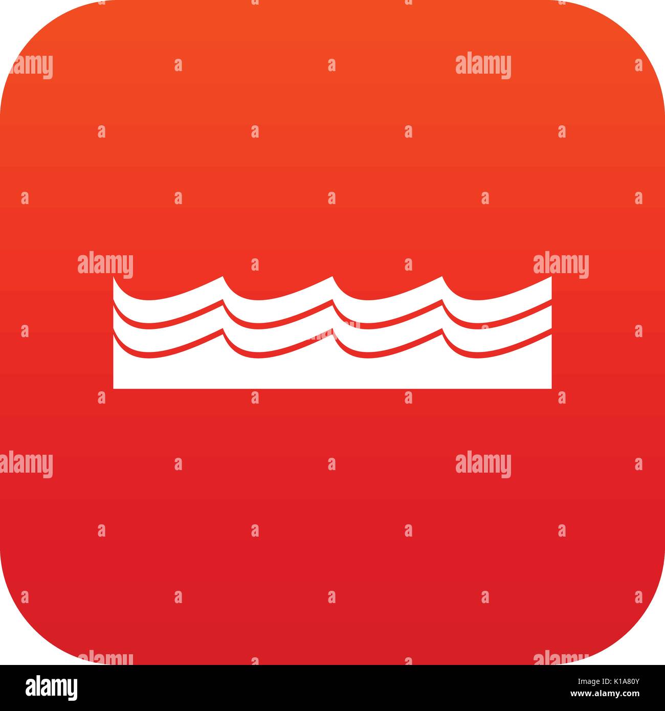 Water icon digital red Stock Vector Image & Art - Alamy