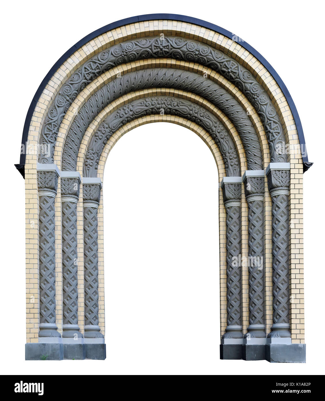 The architectural decoration of a public religious building is a brick ...