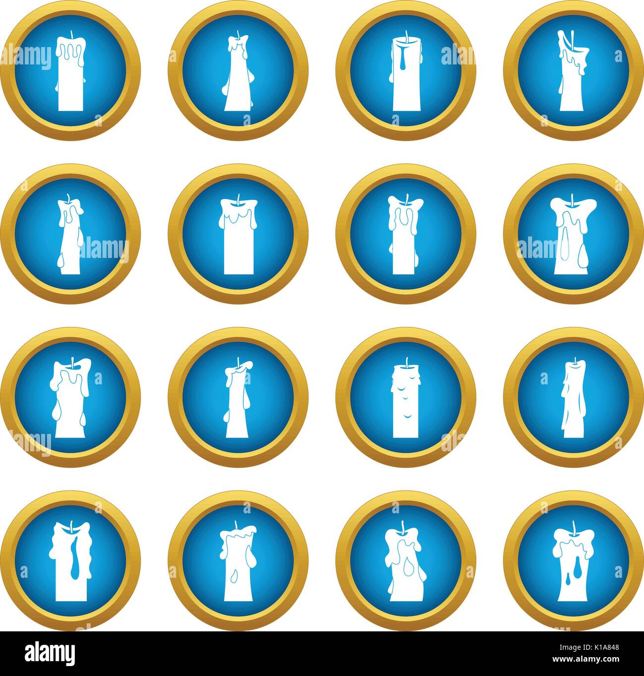 Blue candle holder Stock Vector Images - Alamy