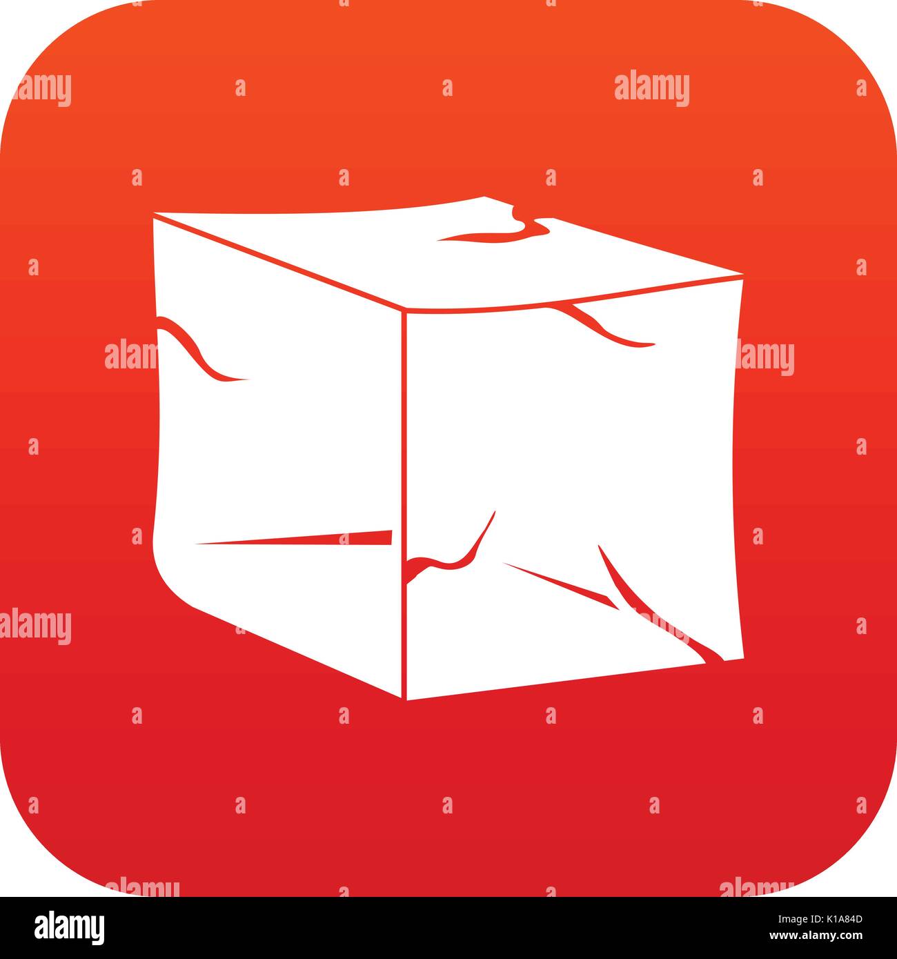 Ice icon digital red Stock Vector Image & Art - Alamy