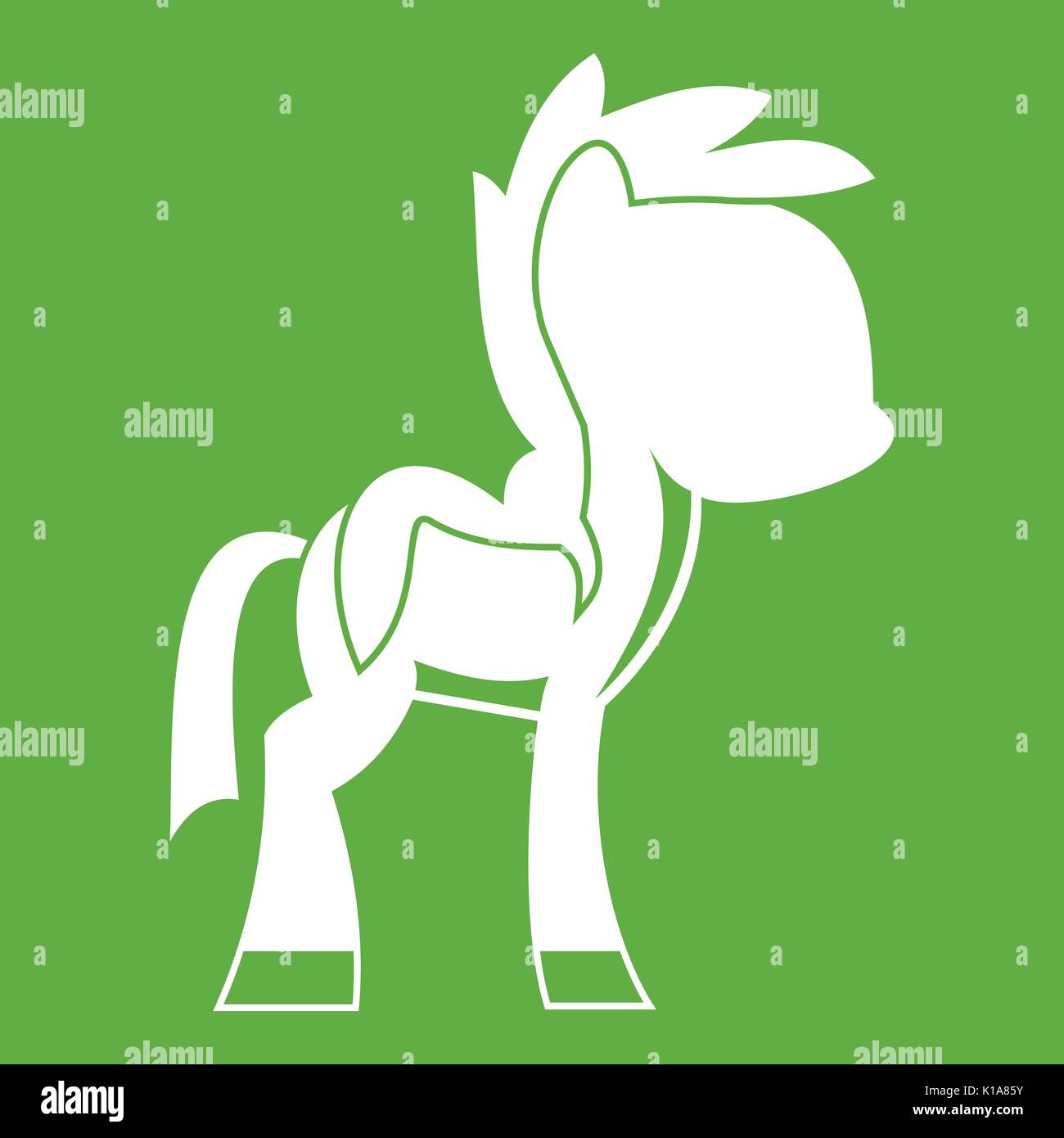 Little pony icon green Stock Vector Image & Art - Alamy