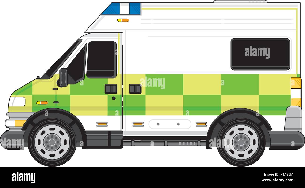 Cartoon British Ambulance Van Stock Vector Image & Art - Alamy