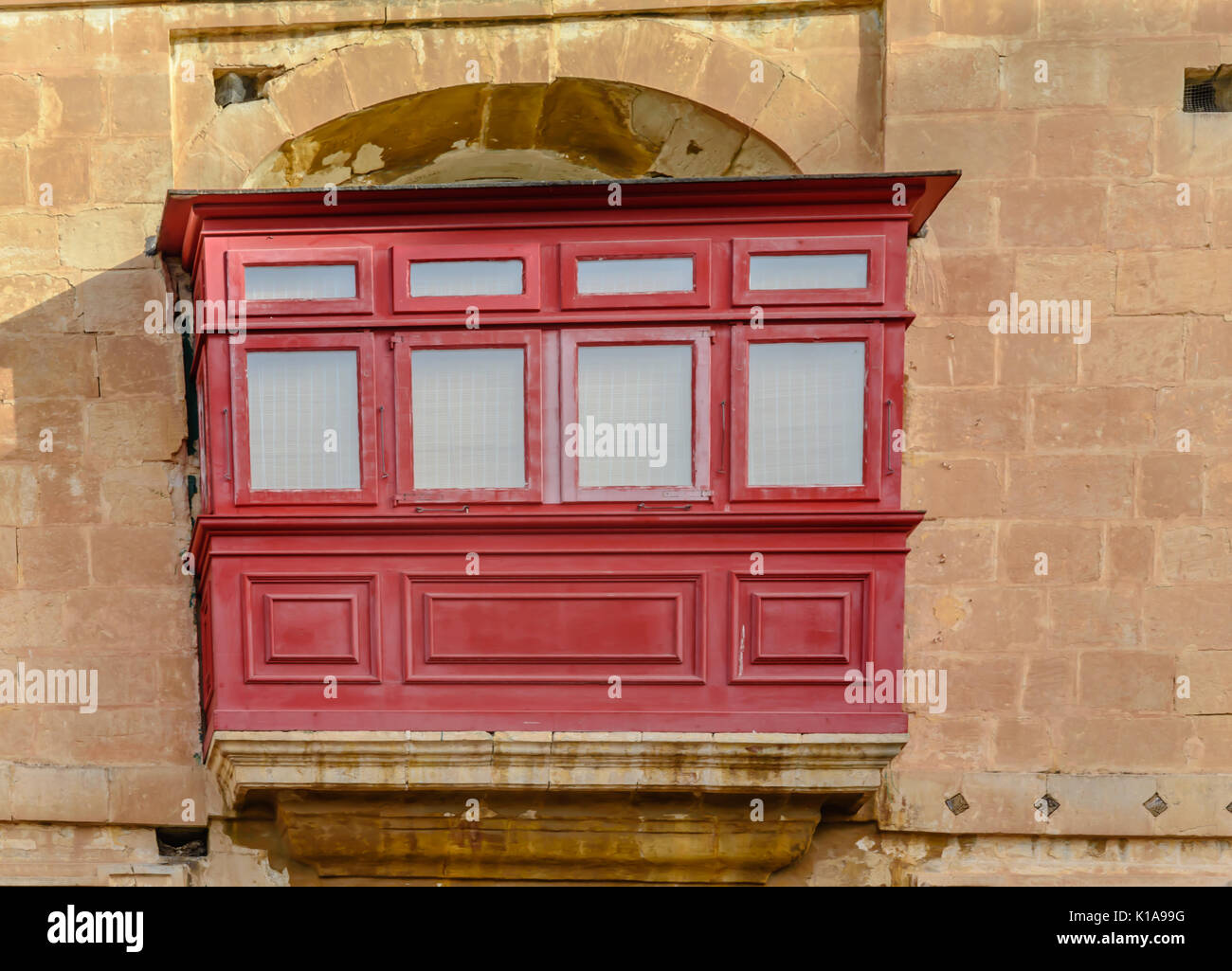 Red balcony hi-res stock photography and images - Alamy