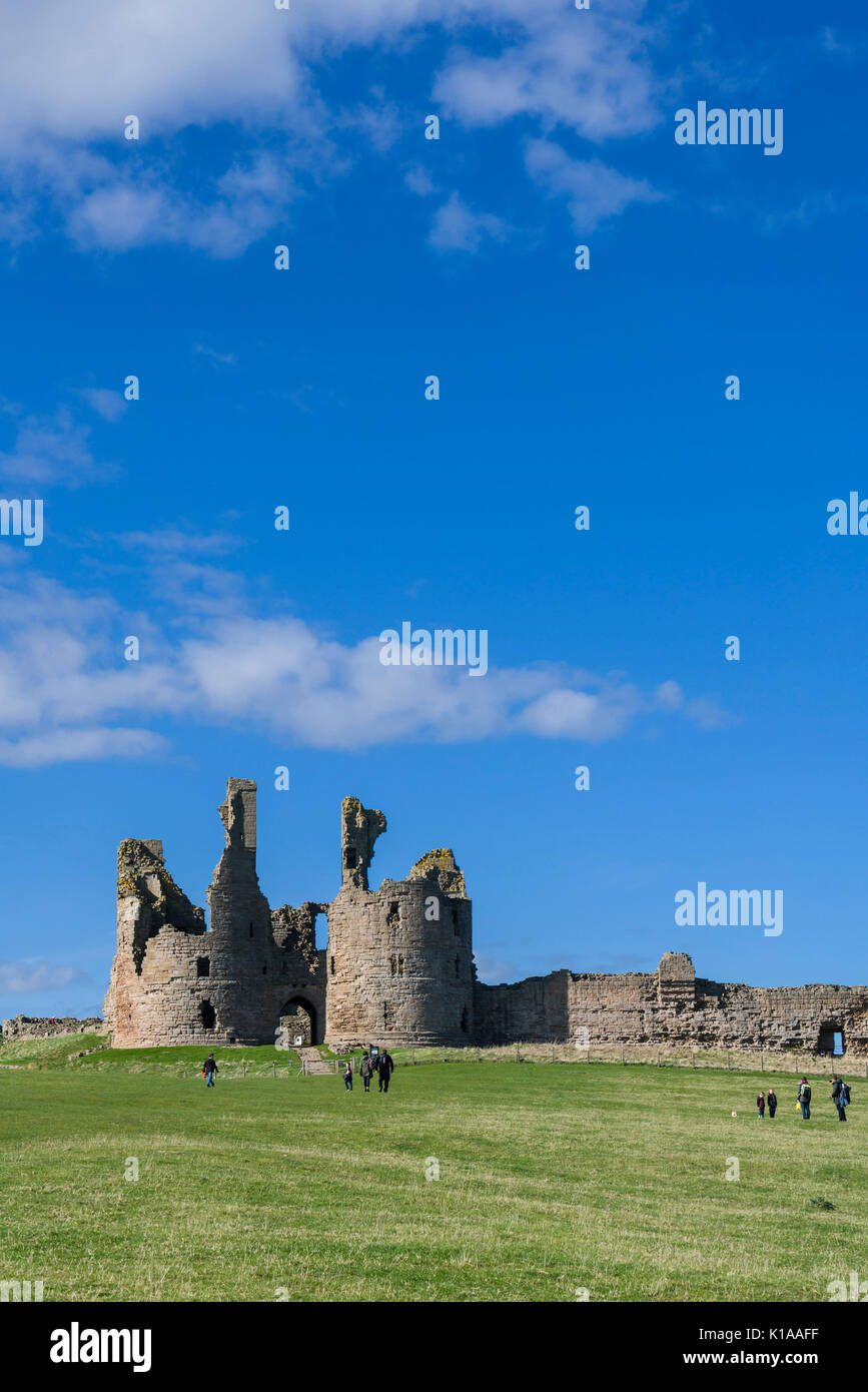 England, Northumberland - Craster on the north sea coast. Dunstanburgh ...