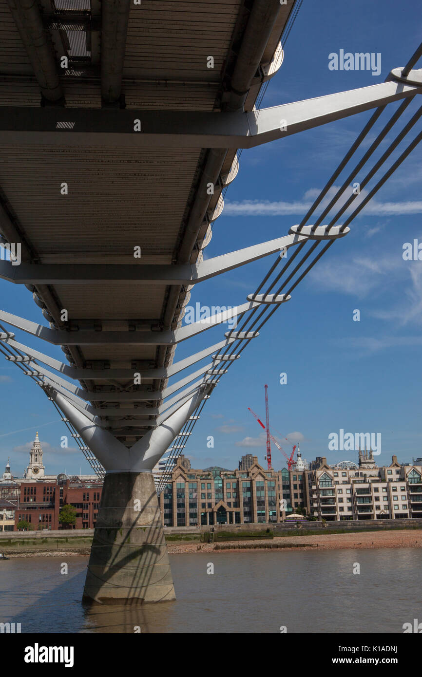 Bankside, River Thames, London UK, 25 August, 2017 - Riverside views ...