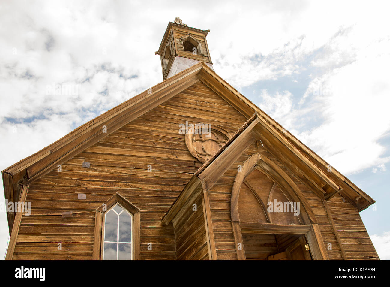 Front of wooden Methodist church in Bodie State Historic Park, CA Stock Photo - Alamy