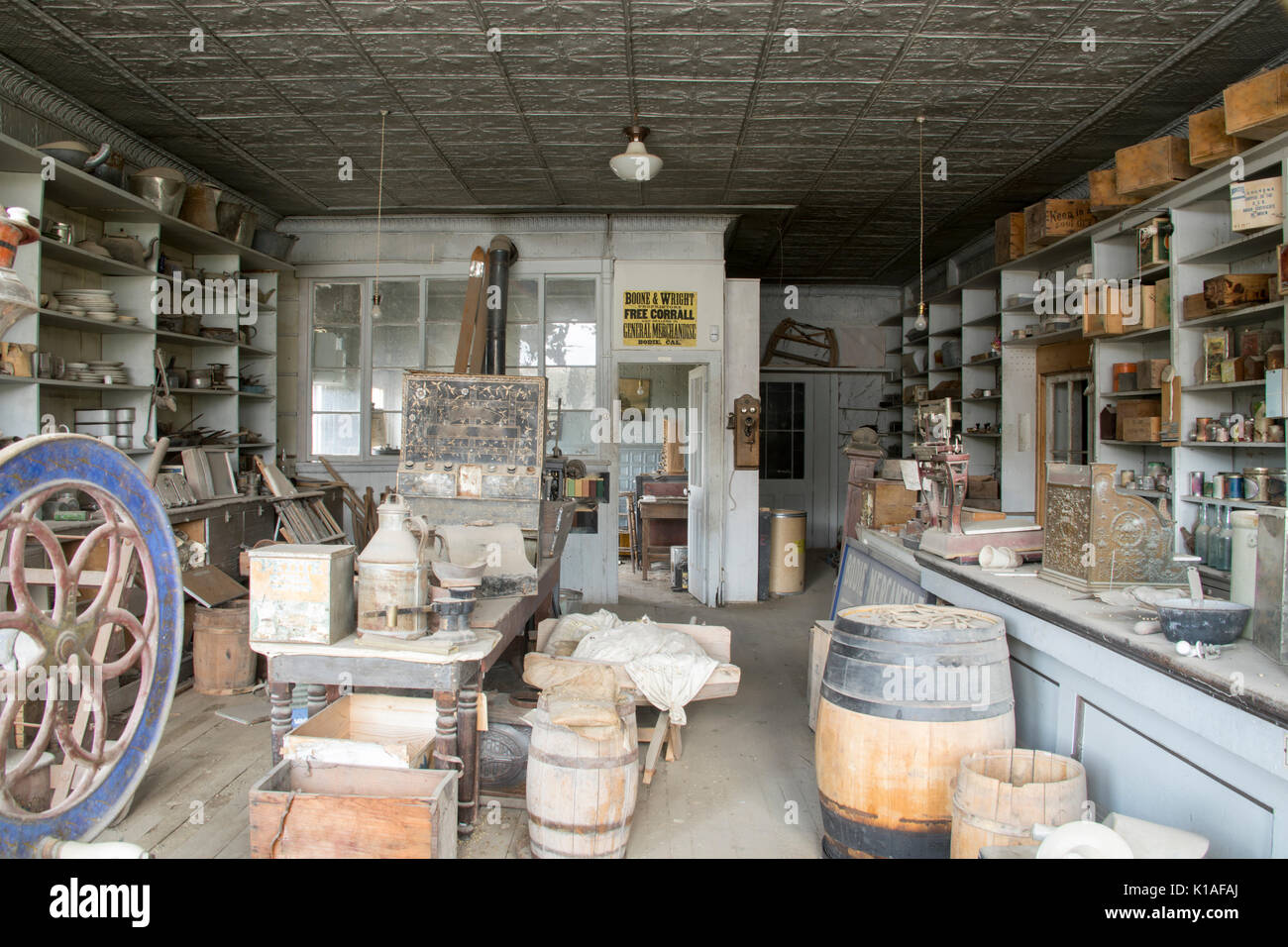Interior of Boone Store and Warehouse general store in Bodie State ...