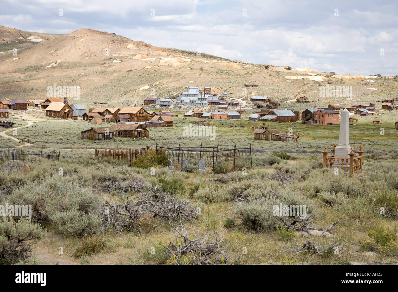 Bodie State Historic Park panorama from cemetery Stock Photo - Alamy