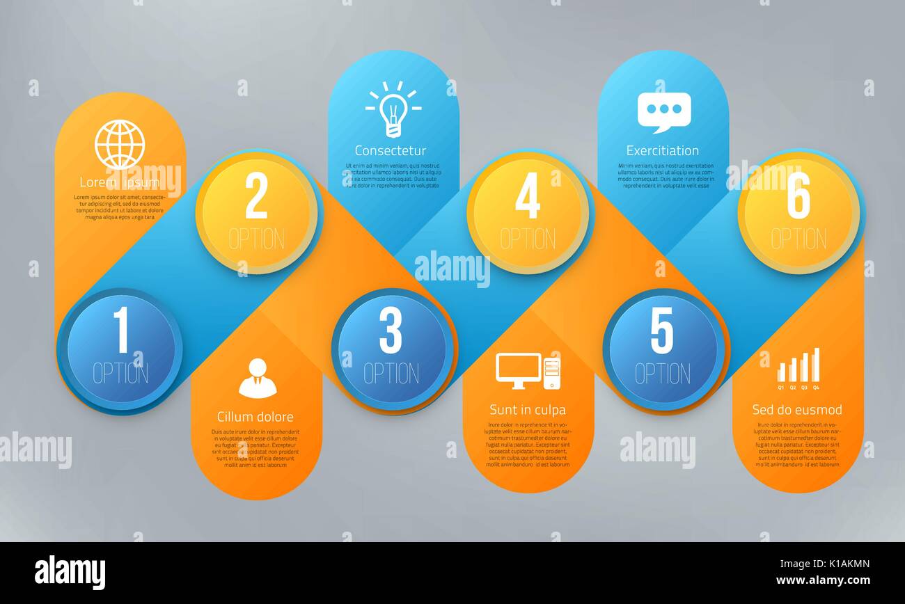 6 steps infographics hi-res stock photography and images - Alamy