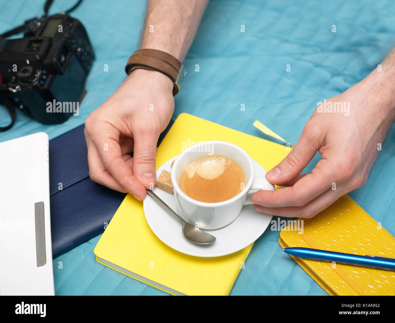 Man sitting up in bed hi-res stock photography and images - Alamy