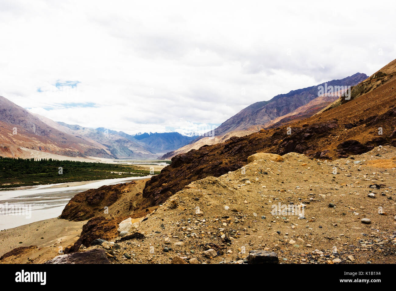 Natural landscape in Leh Ladakh, Jammu and Kashmir, India Stock Photo ...