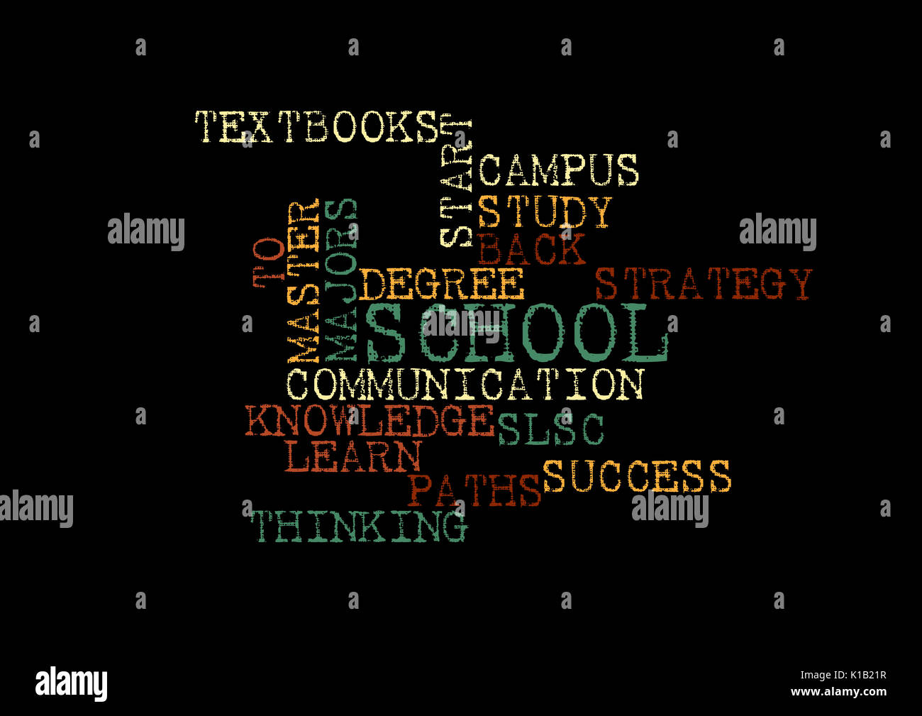 Words about back to school and education written in word cloud style ...