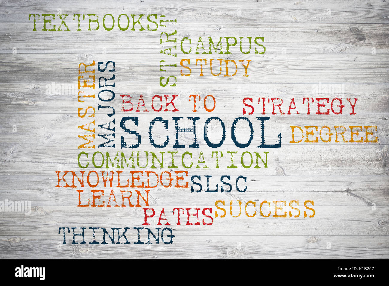 Words about back to school and education written in word cloud style ...