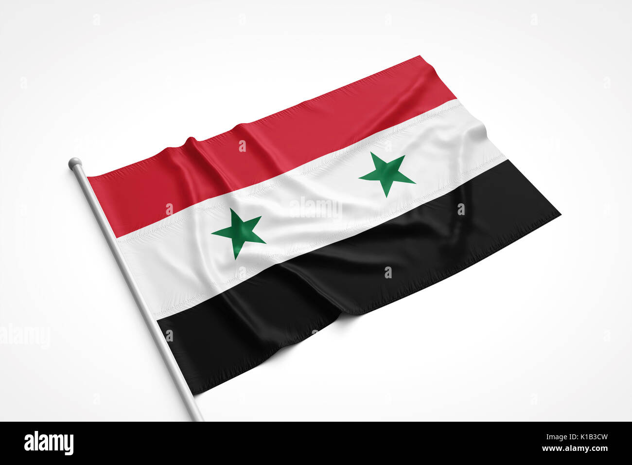 3d rendering syria flag waving hi-res stock photography and images - Alamy
