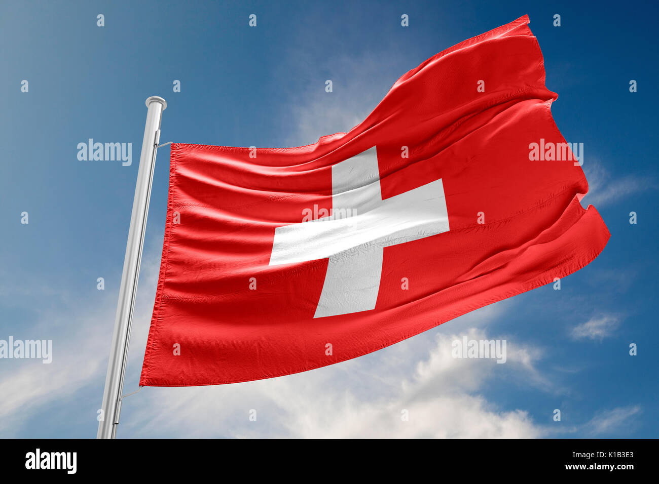 3d rendering waving swiss hi-res stock photography and images - Alamy