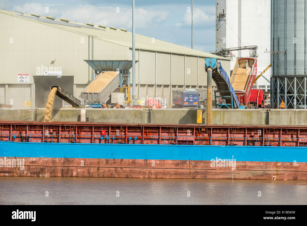 Grain loading for export Stock Photo - Alamy