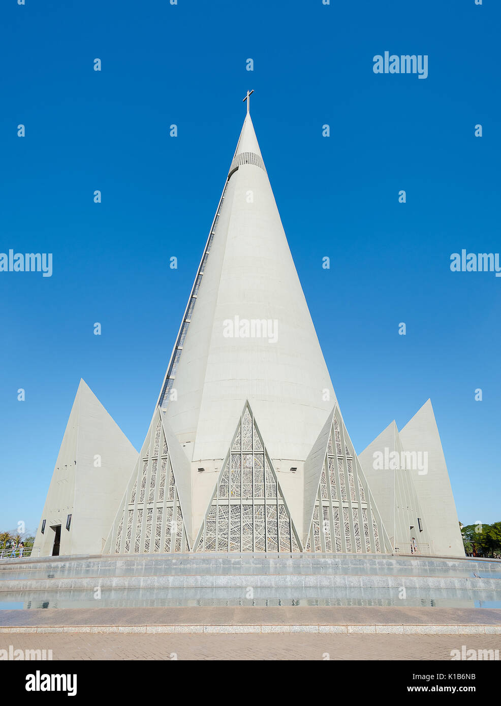 Maringa, Brazil - July 23, 2017: Side view of Catedral Basilica Menor ...