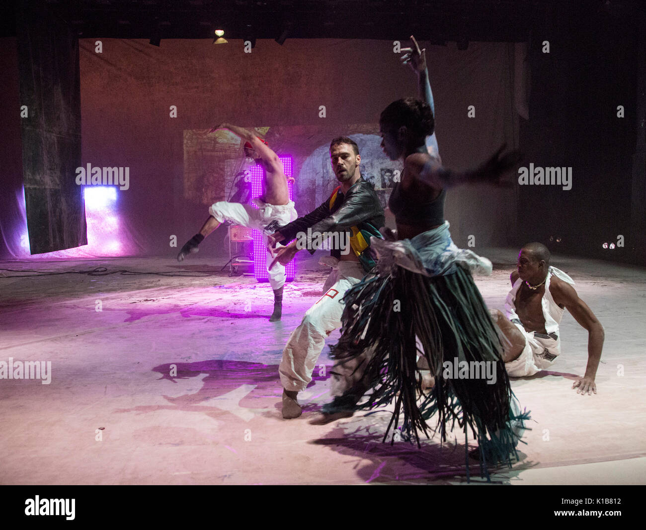 Essen, Germany, 23 August 2017. Performers Kévin Quinaou, Corey Scott ...