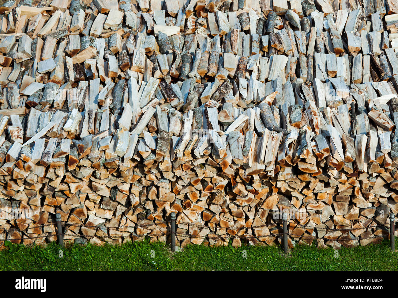 pile of wood in stacks ready for fire Stock Photo - Alamy