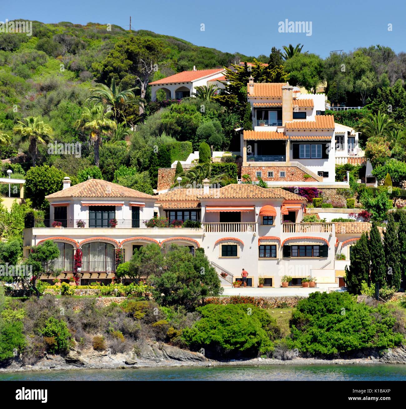 Holiday villas homes properties Mahon Menorca Minorca Spain Stock Photo ...