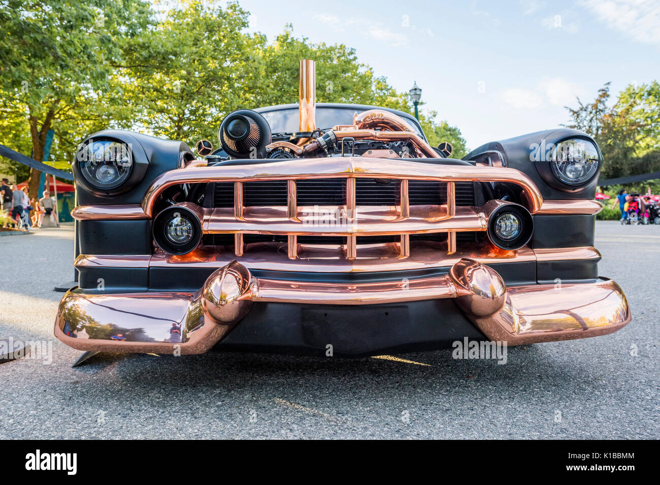 Vintage 1950 Copper Coated Cadillac car Stock Photo - Alamy