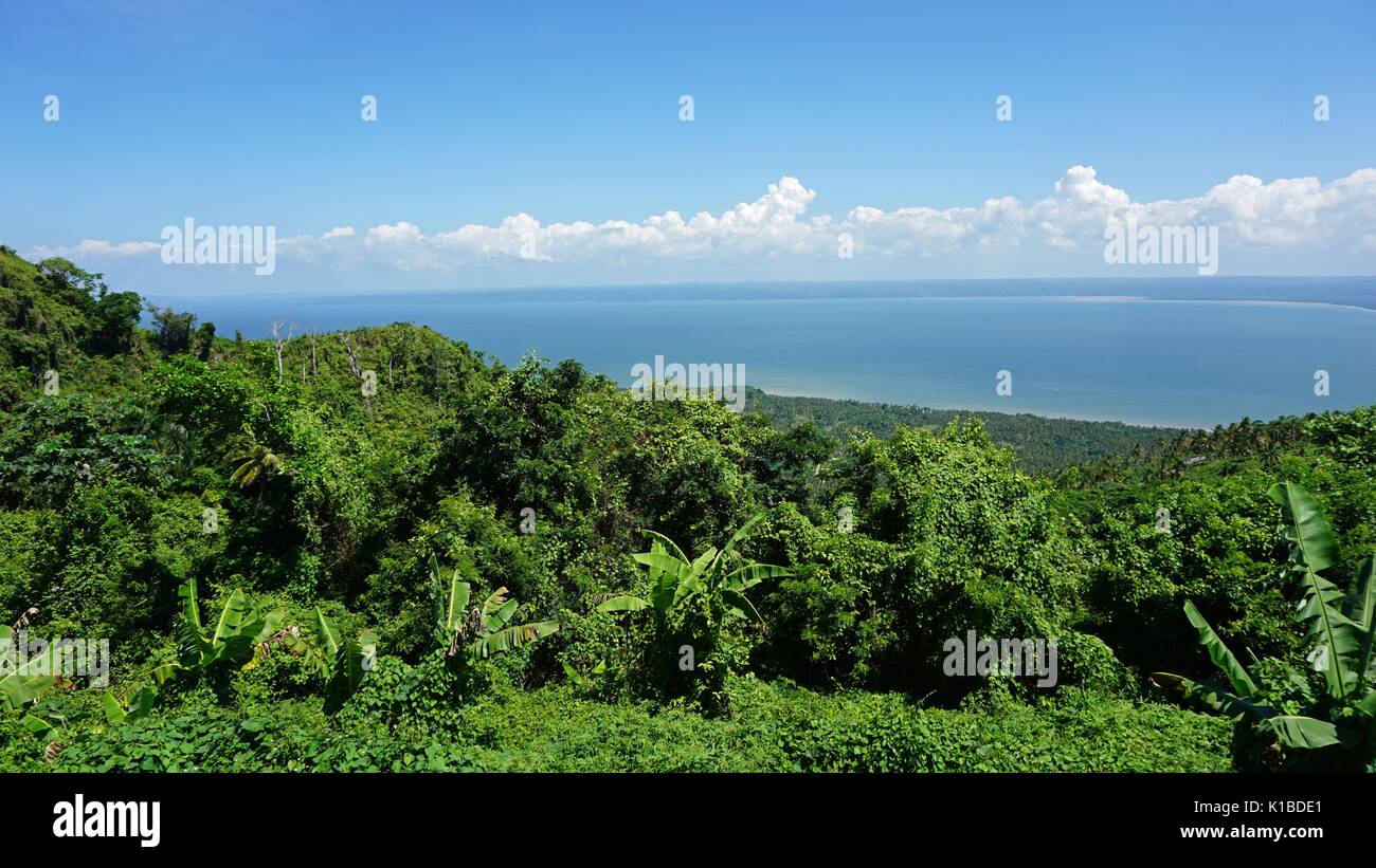 viewpoint in samana over amazing green tropical landscapes Stock Photo ...