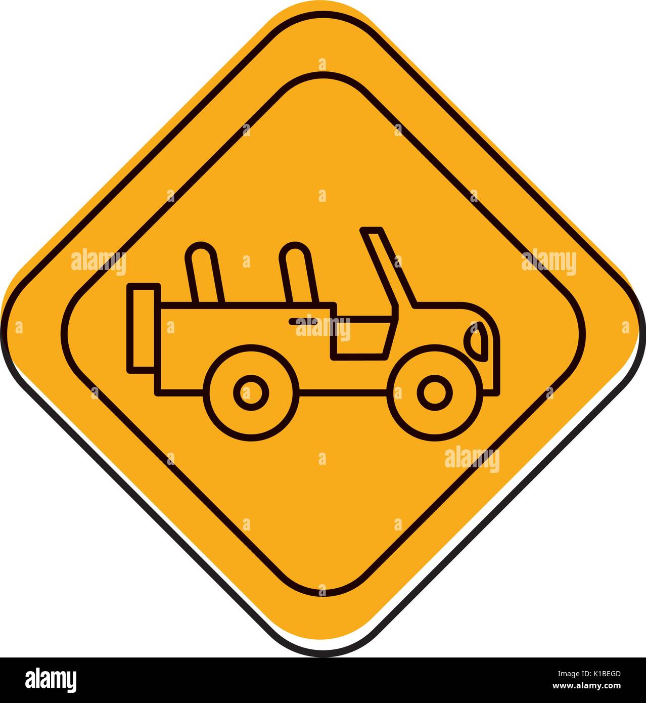 safari vehicle road sign Stock Vector Image & Art - Alamy