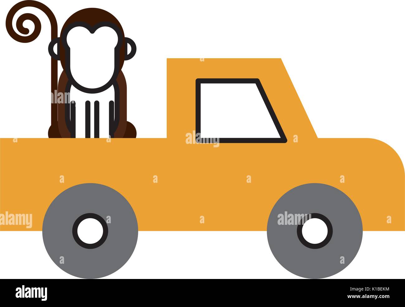 Monkey car Stock Vector Images - Alamy